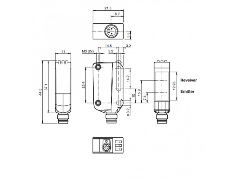Sensor-Fotoelétrico-Pepperl-Fuchs-OBT300-R100-2EP-IO-V31-L